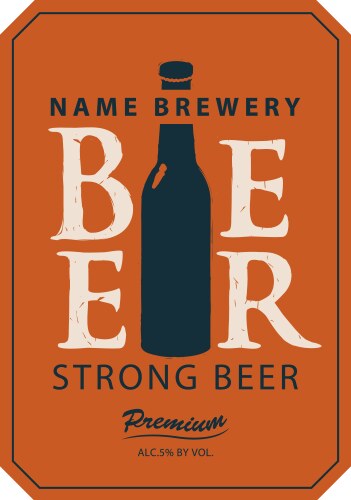 Beer Bottle Label Template Vector Images (over 8,200)