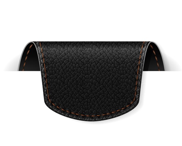 Realistic leather patches samples set Royalty Free Vector