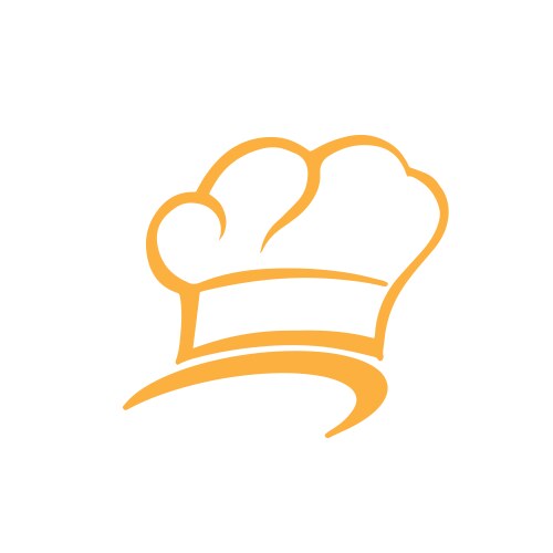 Chef hat logo design template Royalty Free Vector Image