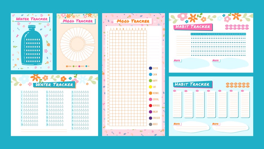 Weekly habit tracker template Royalty Free Vector Image