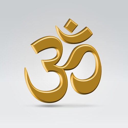 Golden om symbol Royalty Free Vector Image - VectorStock