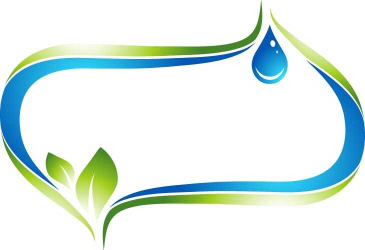 Water frame Royalty Free Vector Image - VectorStock