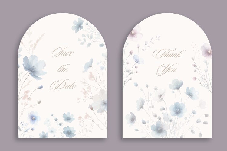 Wedding arch invitation card design Royalty Free Vector