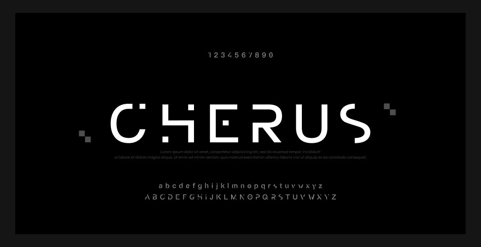 Dotbike abstract minimal modern alphabet fonts Vector Image