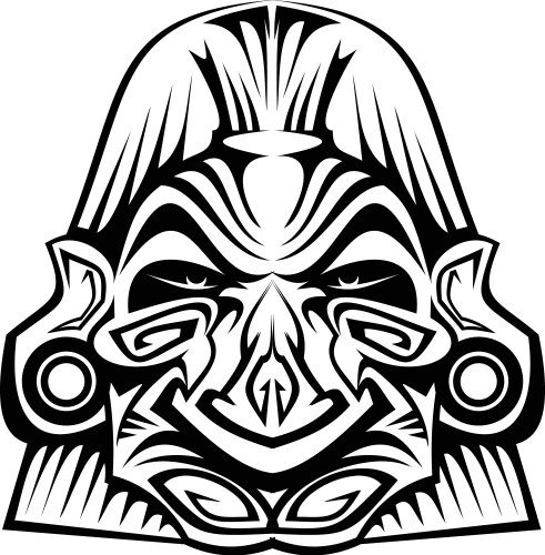 Demon mask tribal Royalty Free Vector Image - VectorStock