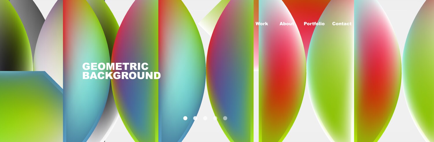 A bunch of colorful geometric shapes on white Vector Image