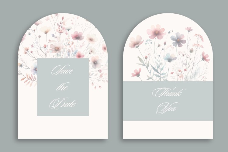 Wedding arch invitation card design Royalty Free Vector