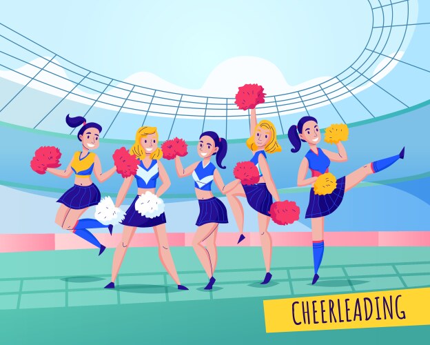 Cheerleading Royalty Free Vector Image - VectorStock