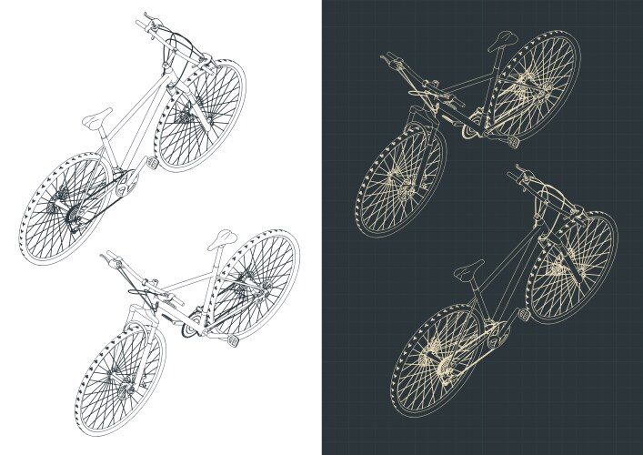 Road bike blueprints Royalty Free Vector Image