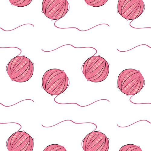 Wool and spool collection cartoon handmade Vector Image