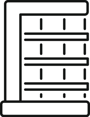 Server room data storage icon showing server rack Vector Image