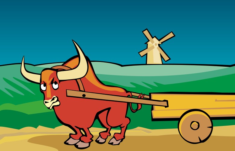 Bull cart Vector Images & Graphics for Commercial Use | VectorStock