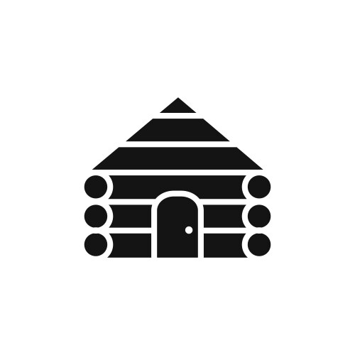 Cabin icon isolated on white background Royalty Free Vector