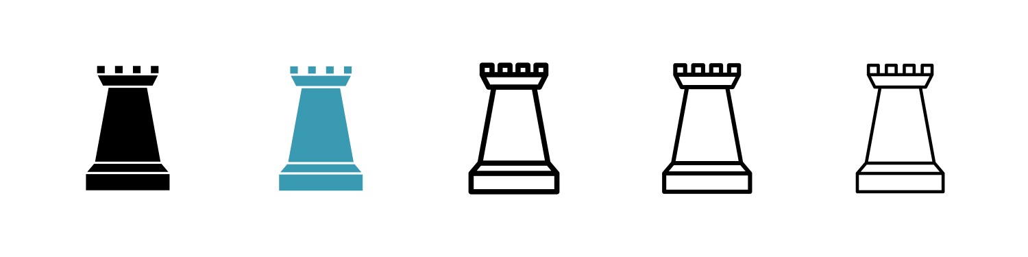 Chess rook icon Royalty Free Vector Image - VectorStock