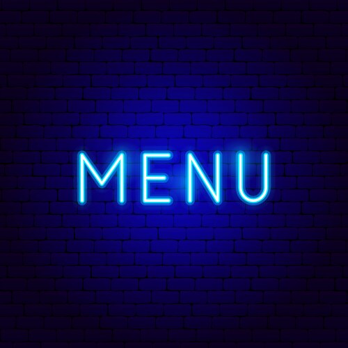 Hot menu neon sign Royalty Free Vector Image - VectorStock