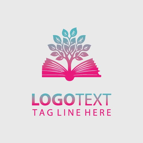 Open book logo Royalty Free Vector Image - VectorStock