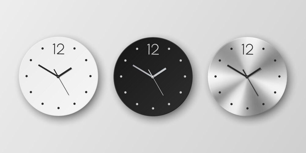 3d realistic white black and slver Royalty Free Vector Image