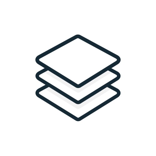 Layer icon logo stack paper symbol flat Royalty Free Vector