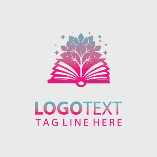 Open book logo Royalty Free Vector Image - VectorStock