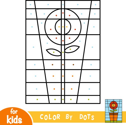 Color by subtraction education game for kids Vector Image