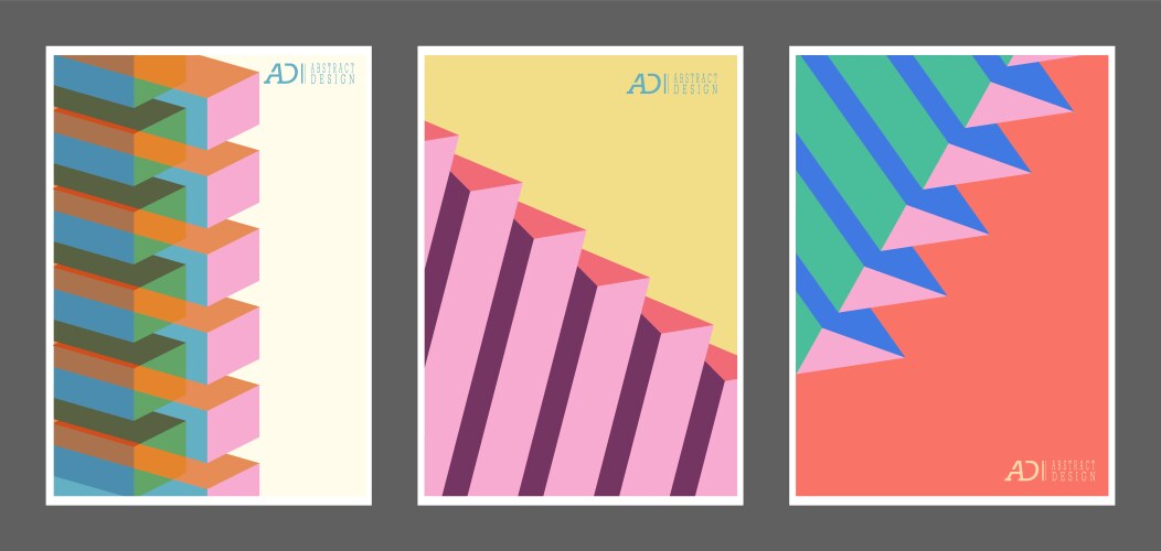 Geometric composition template for abstract Vector Image