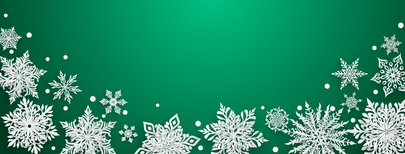 Christmas with paper snowflakes Royalty Free Vector Image