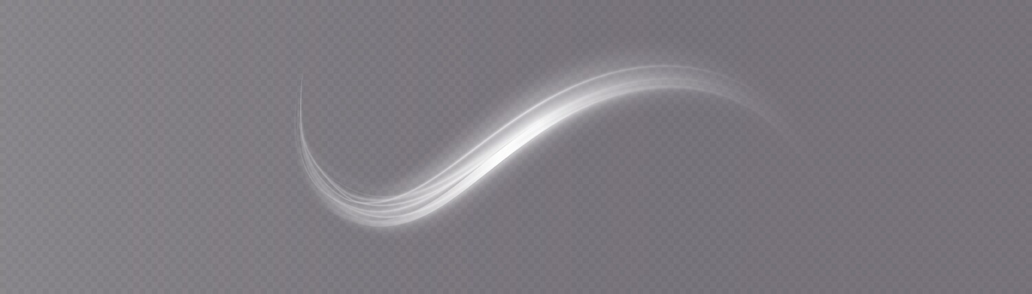 Light trail wave white line speed twirl effect Vector Image