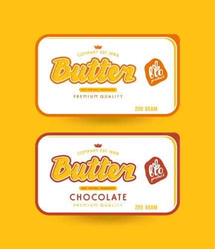 Butter package in cartoon style isolated Vector Image