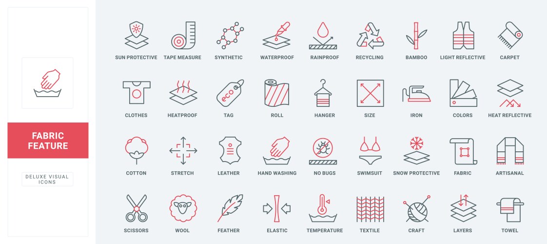 Fabric Feature Icons Vector Images (over 700)