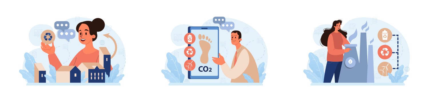 Sustainability set environmental protection Vector Image