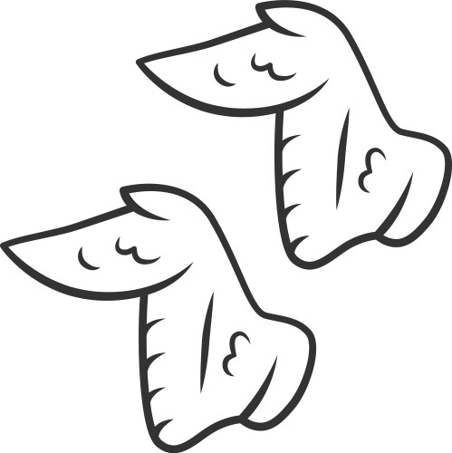 Chicken wings rubber stamp Royalty Free Vector Image