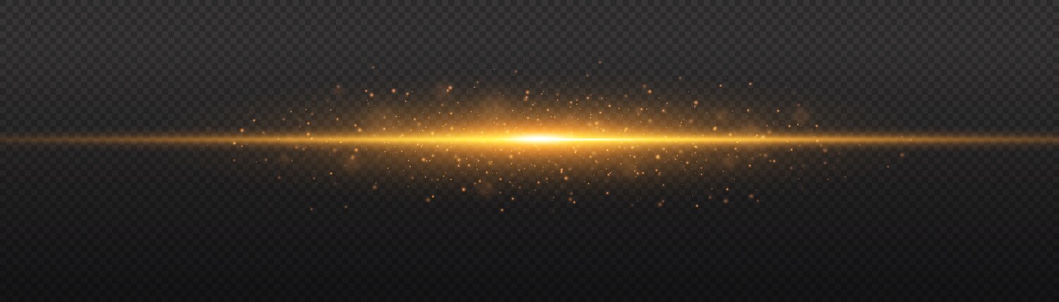Gold sun rays light star flare glare sparkles Vector Image
