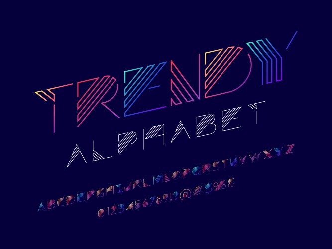 Multiply font Royalty Free Vector Image - VectorStock