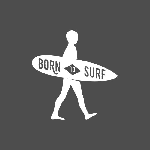 Set of vintage surfing labels badges and emblems Vector Image