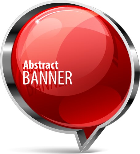 Shiny gloss red banner eps 10 Royalty Free Vector Image