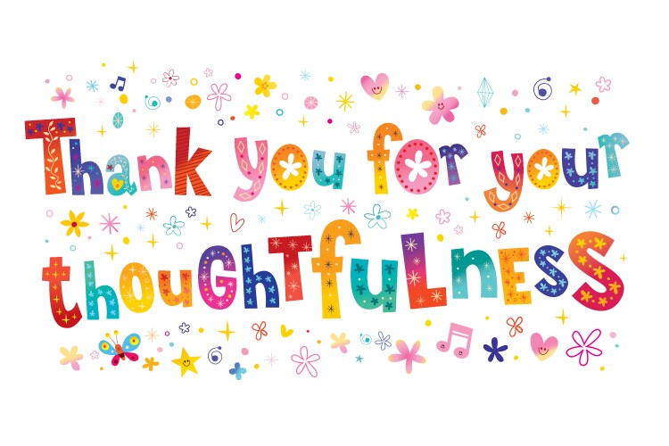 Thank you for your support Royalty Free Vector Image