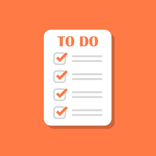 To do list or planning icon in flat style paper Vector Image