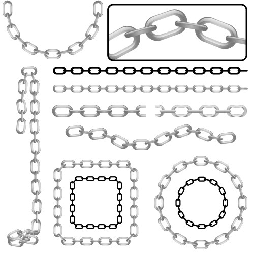 Entangled chains Royalty Free Vector Image - VectorStock