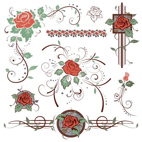 Pink roses with keys Royalty Free Vector Image