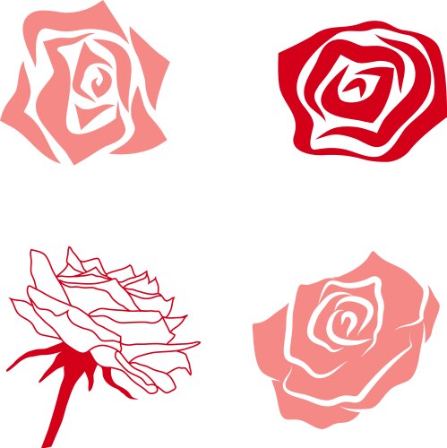 Rose Simple Silhouette Vector Images (over 5,900)
