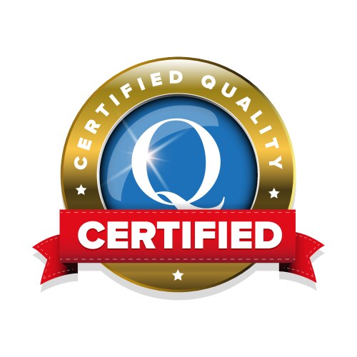 Certified quality black label Royalty Free Vector Image