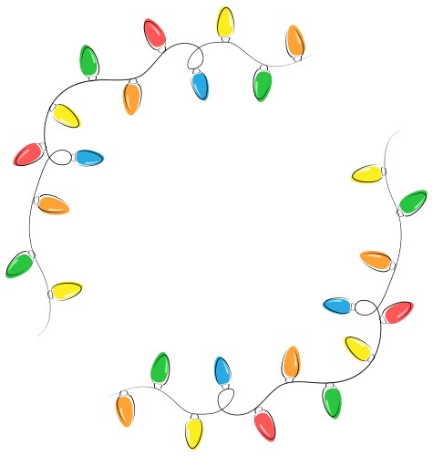 Christmas Lights Border Royalty Free Vector Image