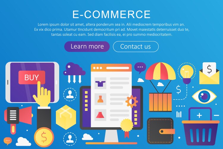E-commerce and shopping Royalty Free Vector Image