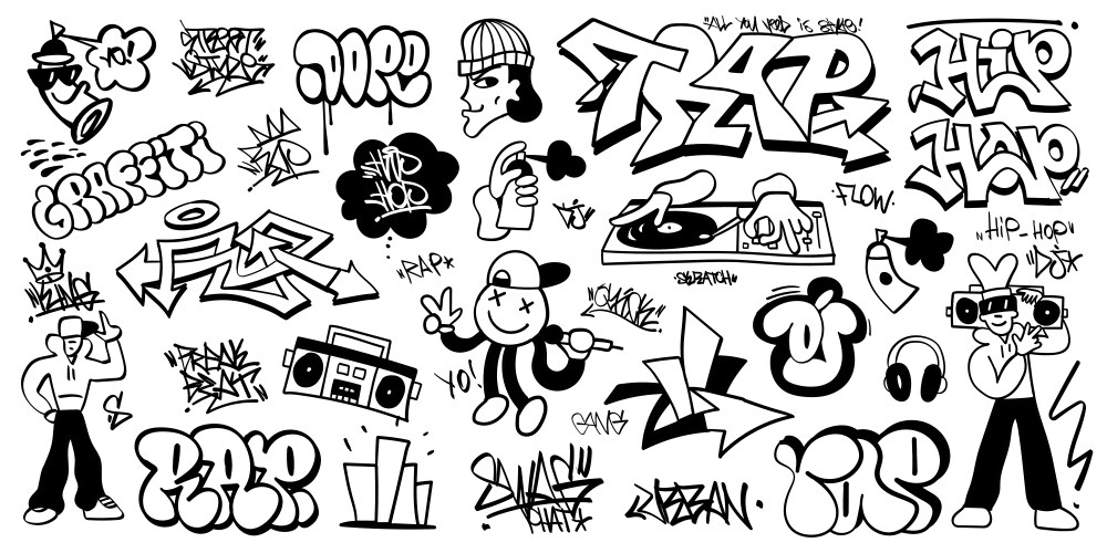 Street art graffiti Royalty Free Vector Image - VectorStock