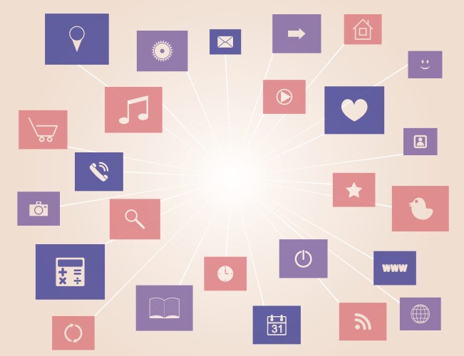 Social media elements Royalty Free Vector Image