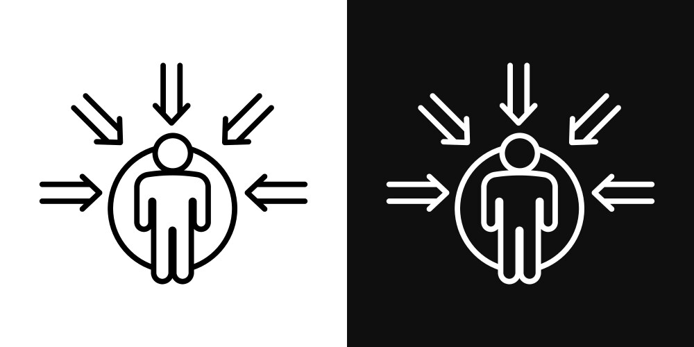 Centric consumer icon set client focus approach Vector Image