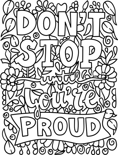 You are so important coloring page Royalty Free Vector Image