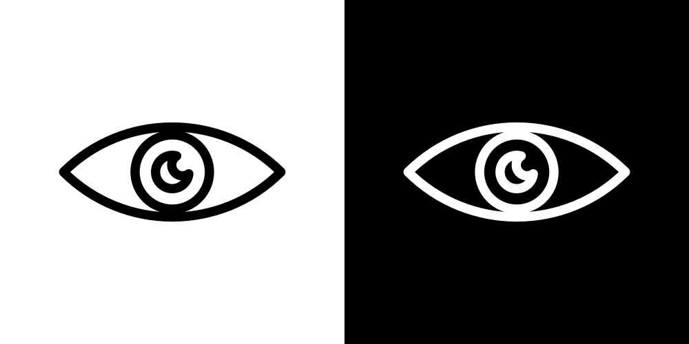 Eye icon set human eyeball eyesight symbol Vector Image