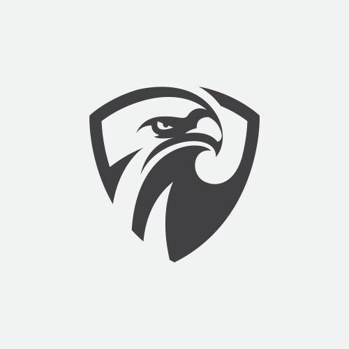 Eagle logo mascot template simple Royalty Free Vector Image
