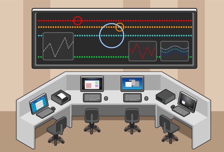 Dashboard ui and ux kit control center design Vector Image